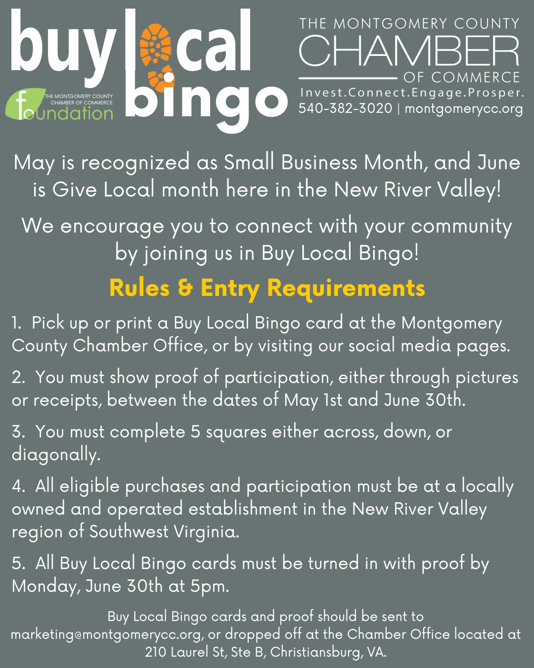 Buy Local Bingo - Montgomery County Chamber of Commerce